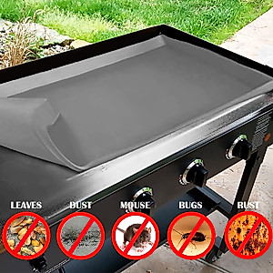 Griddle Mat for Blackstone Heavy Duty Durable Food-grade Silicone Griddle Cover Protect from Water, Insects, Debris and Rust (28" Grey)