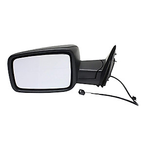 Kool Vue Driver Side Non-Electric Mirror for Ram 1500 2013-2018 Manual Fold Without Signal Light, Blind Spot Light, Memory & Puddle Lamp Textured w/o Towing Package
