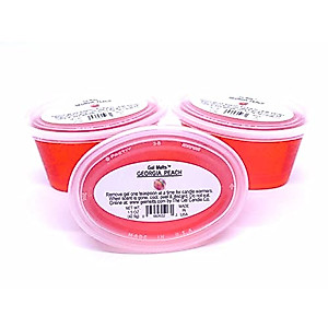 3 Pack Georgia Peach Aroma Gel Melts for Warmers and Burners by The Gel Candle Company Peel, MELT and Enjoy
