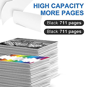 FAcms Remanufactured 63xl Black Ink Cartridge Replacement for HP 63 63XL for HP OfficeJet 3830 5255 5258 Envy 4520 4512 4513 4516 DeskJet 1112 1110 3630 3632 3634 2130 2132 Printer (2 Black)