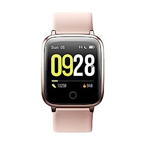 GRV Smart Watch for Women IP68 Waterproof, Fitness Tracker Heart Rate Monitor Digital Watch, Smartwatch for Android Phones and iOS Phones Pink