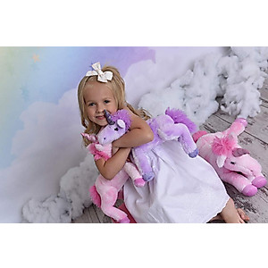 The Petting Zoo Purple Unicorn Stuffed Animal, Gifts for Girls, Posh Plush Unicorn Toy 14 inches