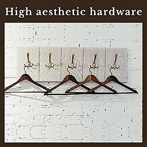 UNIQANTIQ HARDWARE SUPPLY Double Prong Dark Oil Rubbed Bronze Finished Hat and Coat Hook with Ball Ends | Wall, Hall Tree, Rack Mount Vintage Coat Hooks for Hanging Garment | DL-P2669-OB (5)