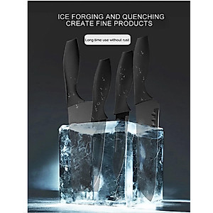 TM MARBLE STAINLESS STEEL 7PIECE KNIFE