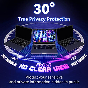 [2 Pack] Laptop Privacy Screen 17 Inch Compatible With Lenovo Hp Dell Acer Asus Thinkpad Envy Xps, 16:10 Aspect Removable Anti Glare Blue Light Filter Protector, 17in Computer Monitor Privacy Shield