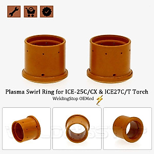 WeldingStop 202809 Swirl Ring fit for Miller Spectrum 375 X-treme Plasma Cutter ICE-25C ICE-27C Torch PKG-2