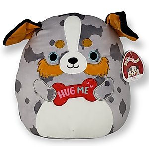 SQUISHMALLOW KellyToys - 12 Inch (30cm) - Raylor The Australian Shepperd Hug Me - Puppy Valentine Squad - Super Soft Plush Toy Animal Pillow Pal Buddy Stuffed Animal Birthday Gift