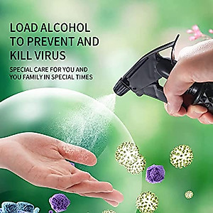 wugongshan 2 Pcs Spray Bottles, 500 ml/17 oz Empty Water Spray Bottles, Plastic Reusable Adjustable Mist Sprayer Squirt Bottles Containers Refillable for Cleaning Solutions, Gardening, Plants