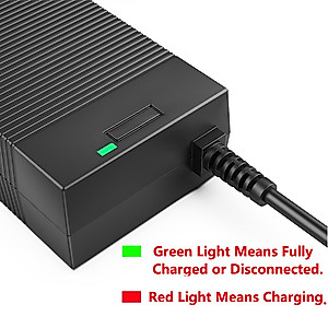 Qoovi 42V 2A Power Adapter with PowerFast 3-Prong Inline Connecter for 36V Sports Mod,Pocket Mod,and Dirt Quad Lithium Battery,Universal Electric Scooter Power Supply