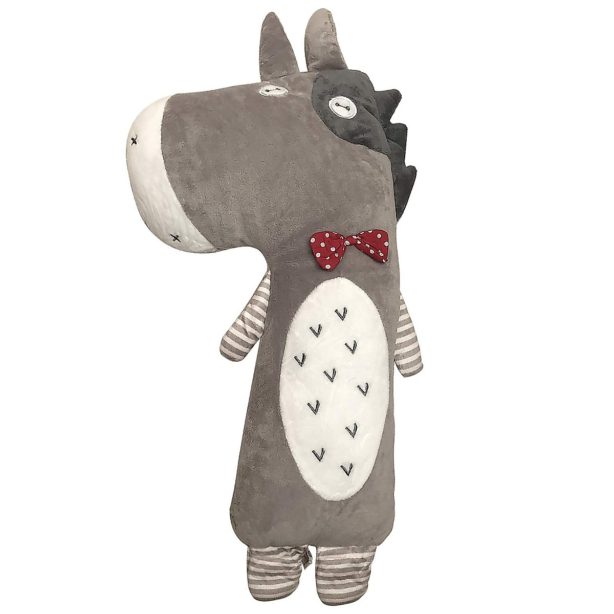 Attelia Kids Car Seat Belt Pillow for Kids, Neck Support Pillow Adjustable Seat Strap Shoulder Pads Road Trip Pillow Seatbelt Buddy (Grey Donkey L)