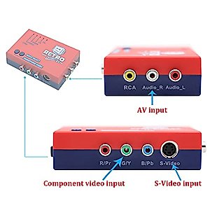 Kacenray A/V to HDMI Converter and Line Doubler for Retro Game Console PS2 / N64 / NES/Dreamcast/Saturn / MD1 / MD2