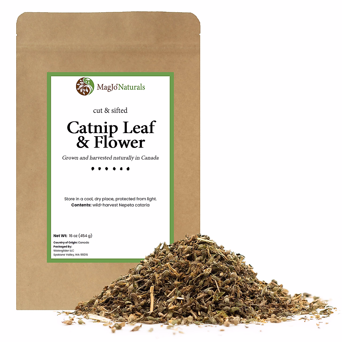 MagJo Naturals Farm Direct Catnip, Freshest Available, Bulk Bag (1 Pound)