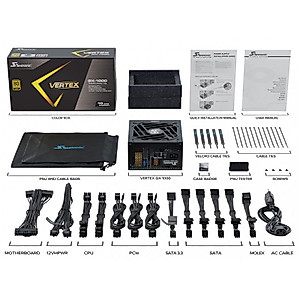 Seasonic Electronics Vertex GX-1000 1000W 80 Plus Gold ATX Fully Modular Power Supply