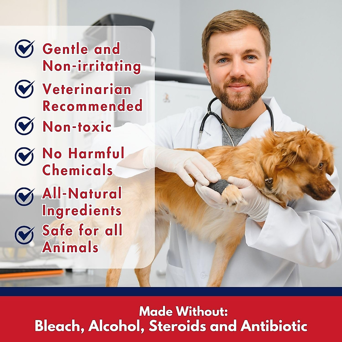 Wash-It Wound Wash for Dogs | Pet Wound Care for Dogs with Hypochlorous Acid to Clean Wounds, Cuts, Burns & Irritation & Prevents Infection | US-Made Dog Wound Care & Safe for All Animals (4oz)