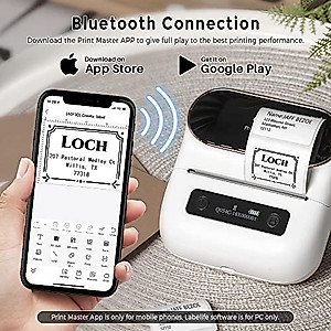 Phomemo M220 Label Maker, Upgrade 3 Inch Barcode Label Printer, Portable Sticker Maker Machine for Barcode, Name, Address, Labeling, Mailing, Home, Office & Small Business, Compatible with Phones&PC