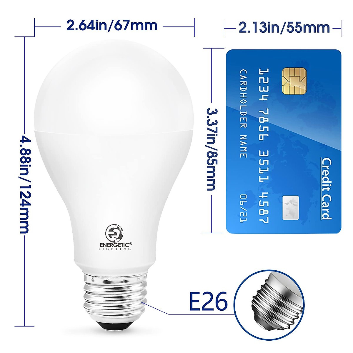 A21 LED Bulbs 150 Watt Equivalent LED Light Bulb, Soft White 2700K, 2600 High Lumens Super Bright Light Bulb, E26 Base, Non Dimmable, UL Listed, 2 Pack