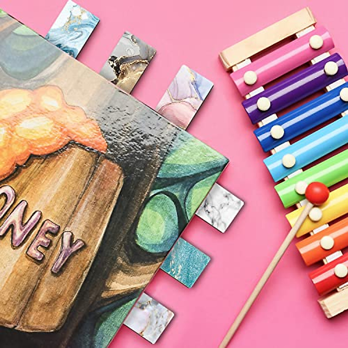 WAVEYU Magnetic Bookmarks for Women Men Magnet Page Markers Assorted Book Markers for Book Lovers Students Teachers Adults Kids for School Home Office Reading Stationery,10 Marble Designs