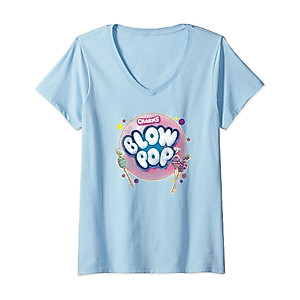 Womens Tootsie Roll Blow Pop Bubble V-Neck T-Shirt