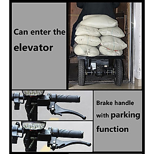 SwAcch Commercial Electric Products Platform Truck Motorized, Heavy Duty Table Cart Dolly, Pallet Truck Dolly, Large Capacity Foldable Rideable Electric Tow Tractor with Platform,1300lb