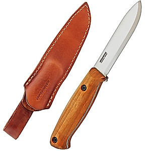 BPS Knives Bushcraft Knives Set - Adventurer + BS1FTS - Fixed-Blade Carbon Steel Knives with Leather Sheaths and Firestarter - Full-Tang Fixed-Blade Knife - Camping Knives
