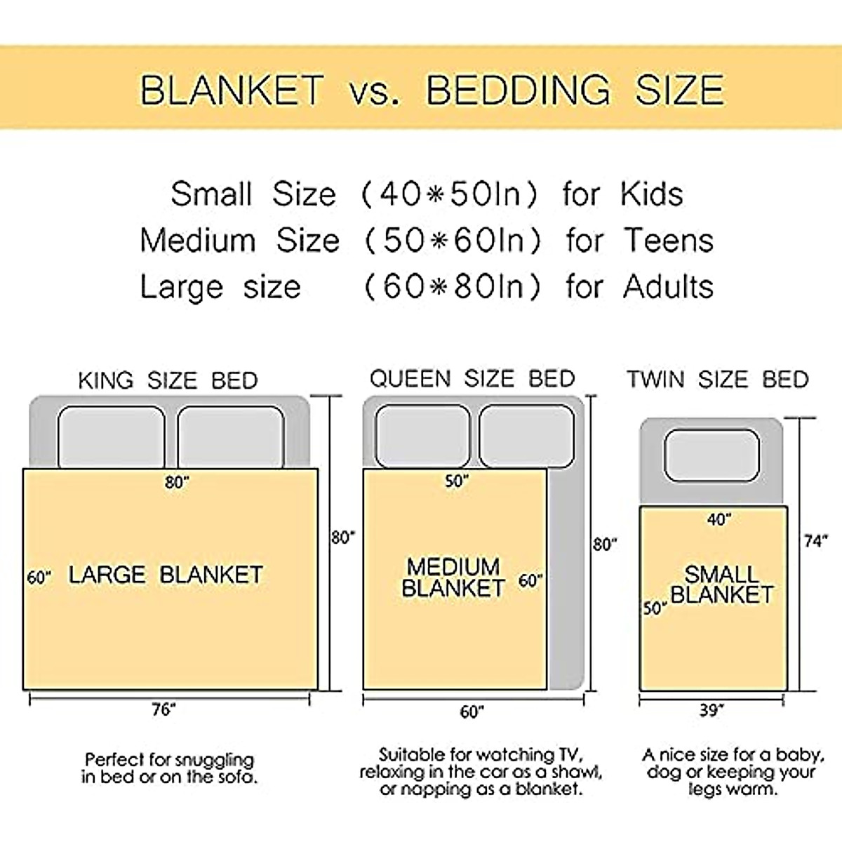 Gadimen Throw Blanket, Super Soft Lightweight Flannel Fleece Blankets for Bed Couch Sofa, All Season Warm Cozy Fuzzy Plush Microfiber Blanket for Hot Sleepers 50x40 inches