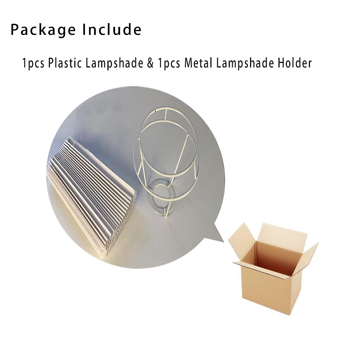 Tighall E27 Fabric Lampshade Cloth Lamp Shade Pleated Light Cover Bedside Desktop Lamp Cover Chandelier Protector for Pendant Light Decor (Beige)