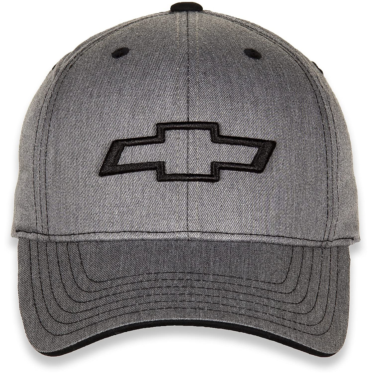 Heather Grey Chevrolet Bowtie Twill Hat with Adjustable Closure