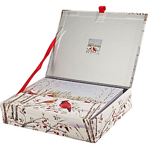 Cardinals in Winter Deluxe Boxed Holiday Cards (20 cards, 21 self-sealing envelopes)