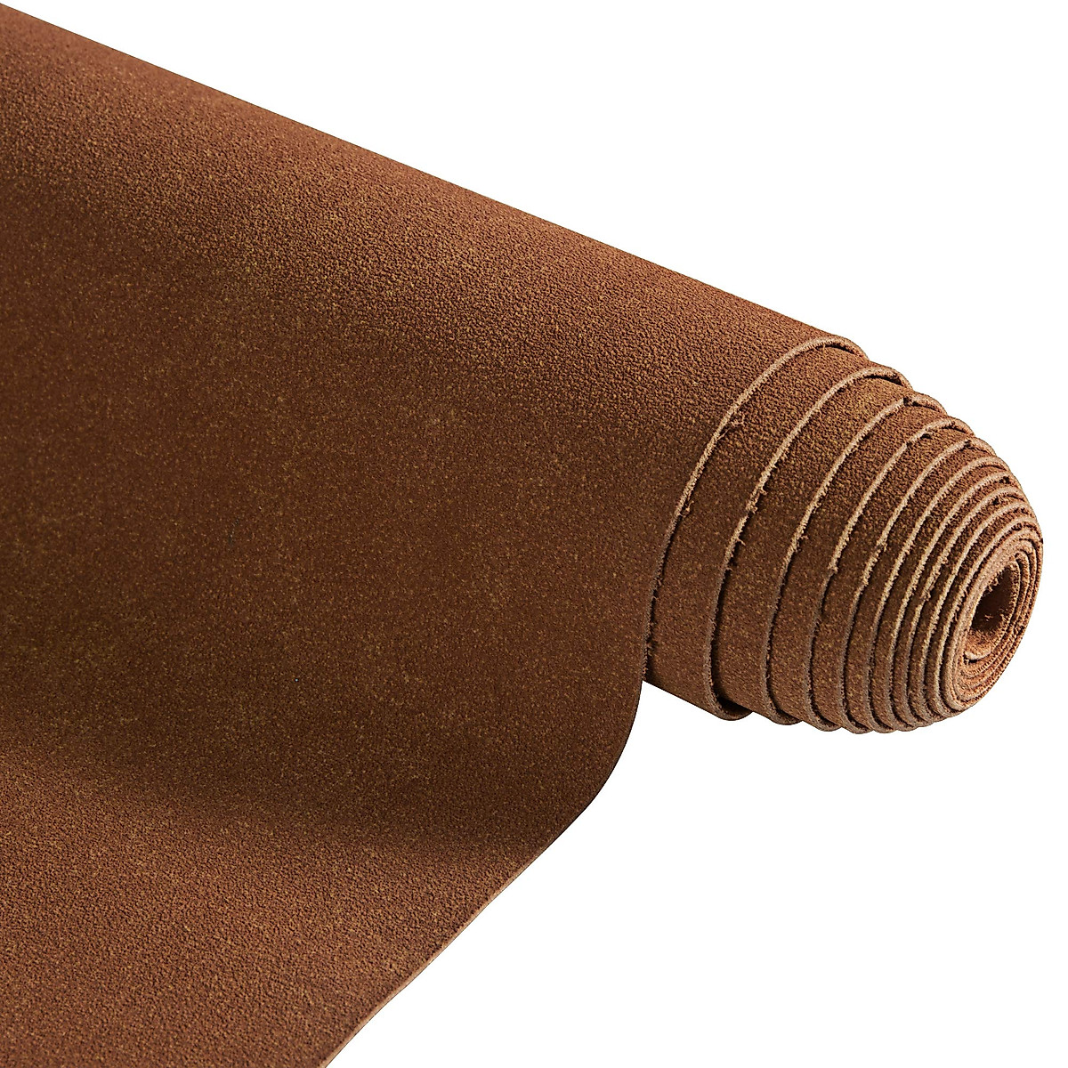 Gotocut Frosted Soft Solid PU Synthetic Leather Suede Faux Leather Sheet for Making Earring Hair Bows, Handicraft DIY Projects 9.5'' x 53" (Dark Brown)