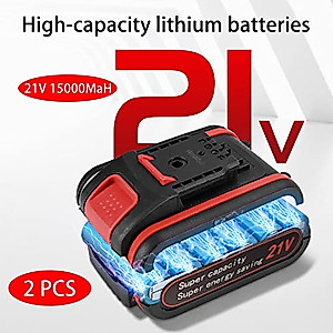 Tile Vibration Tool with Electric Vacuum Suction Cup, 21V 15000mAh Hand-held Tile Vibrant Tools, 6 Speeds Adjustable Tile Installation Machine (Two Batteries, 28000r/min)