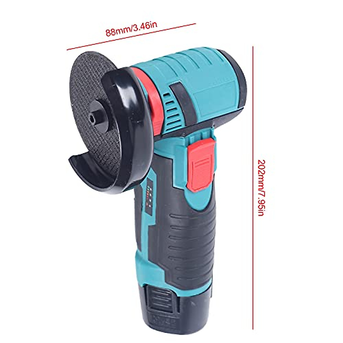 YIYIBYUS Mini Angle Grinder Cordless Brushless M5 Cutter Polishing Grinding Machine 12V 19500rmp Handheld Polisher Power Tool
