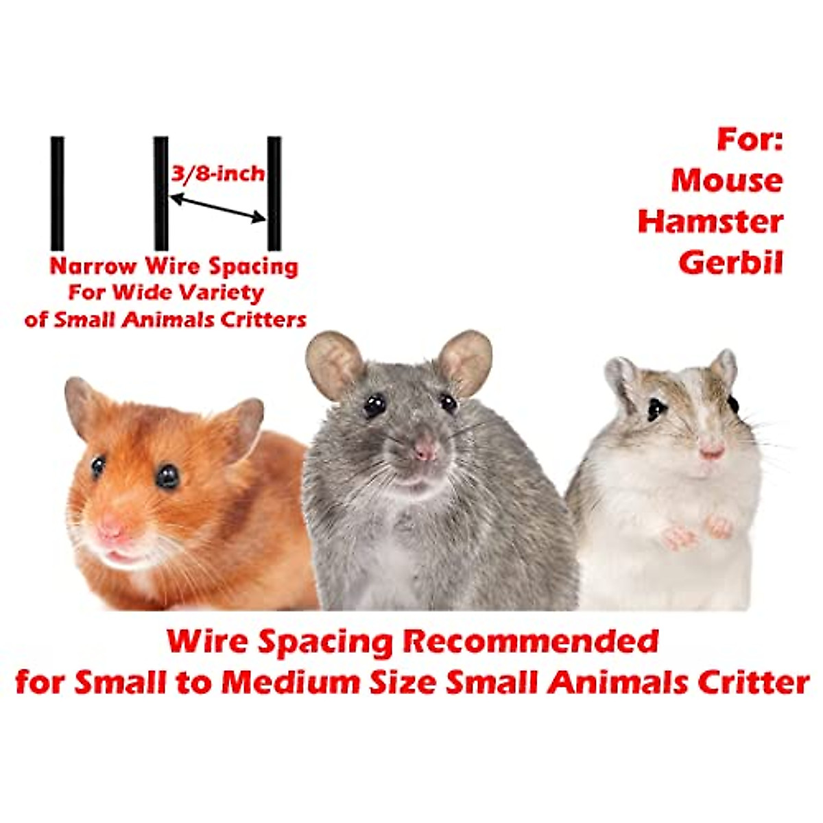 New Sparkle Clear 3 Solid Floor Levels Habitat Syrian Hamster Rodent Gerbil Mouse Mice Cage Transparent (Blue)