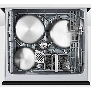 DD24DCTX9N 24"" Energy Star Built-In Tall Double DishDrawer with 14 Place Settings 15 Wash Programs 2 Cutlery Baskets and Child Lock in Stainless Steel