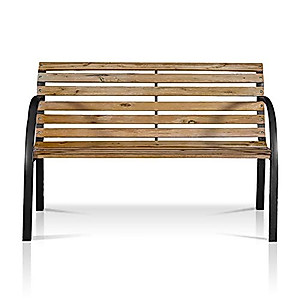 Furniture of America Bellina Outdoor Bench, Black