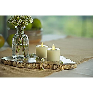 Luminara Wick to Flame Bundle Set with Real Wax LED Tealight Set with a Remote Control, Ultra Realistic Pillar and Tealights
