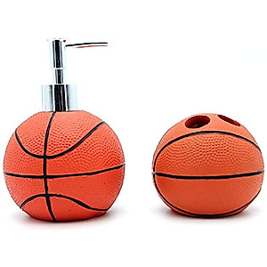 Resin 5 Pieces Bathroom Accessory Collection Set with Soccer Fans Gift Design for Home