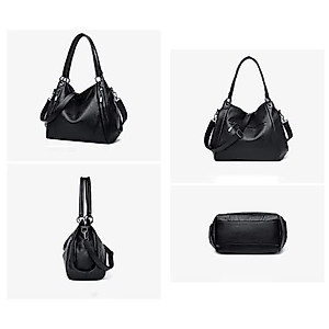 WENICER Hobo Bags for Women Leather Purses and Handbags Large Hobo Purse Shoulder Bags with Adjustable Shoulder Strap-Red