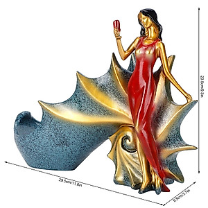 Wine Holder, Elegent Women Wine Rack Tall Drink Tabletop Single Wine Accessory Bottle Holder Wine Bottle Rack Stand for Bar Counter Home Decor (#2)