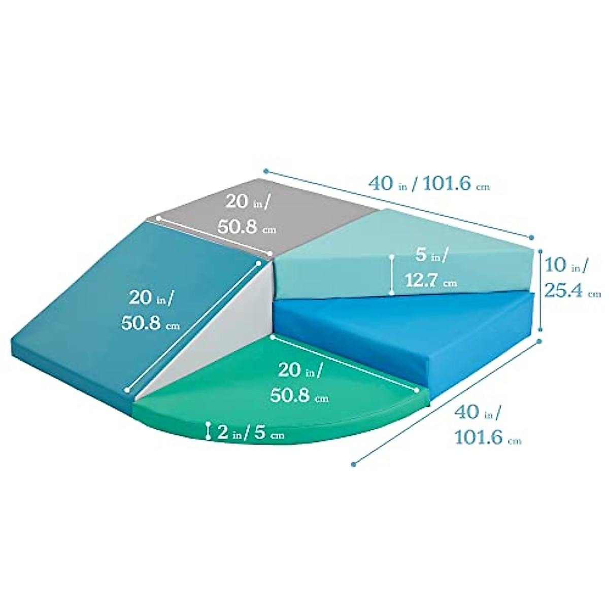 ECR4Kids SoftZone Tiny Twisting Climber, Beginner Playset, Contemporary, 5-Piece