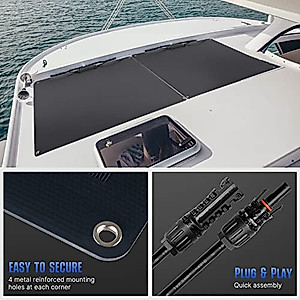 ATEM POWER Monocrystalline 55W Flexible Solar Panel 245° Bendable 12V Portable Solar Charger with Uneven Surfaces Lightweight for RV Tent Roof Boat Cabin Marine Camping