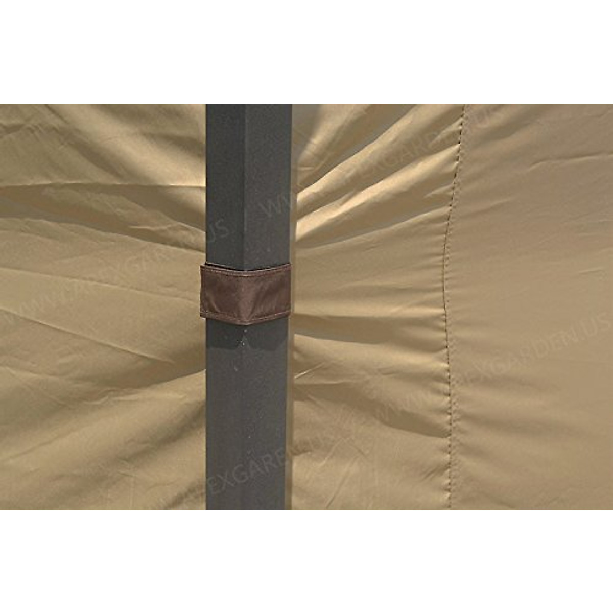 APEX GARDEN Four-Side Privacy Side Wall Curtain Set for 10-ft x 12-ft Gazebo (Beige)