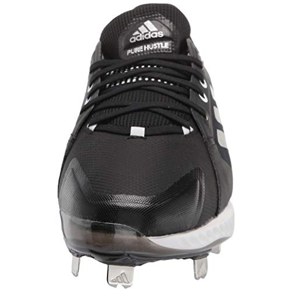 adidas Women's EG5634 Baseball Shoe, Core Black/Silver Metallic/Footwear White, 8