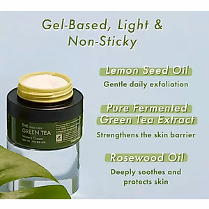 TONYMOLY The Chok Chok Green Tea Watery Moisture Cream, Intense Skin Hydration with Green Tea Extract and Antioxidants, 3.4 oz.