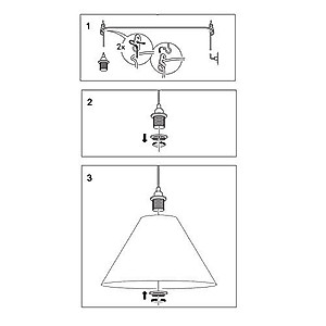 Wallniture Fiore 15 Feet Hanging Lantern Cord with On Off Switch, Room Decor for Pendant Light Bulbs White Socket Set