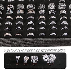 Julysky 2 PCS Stackable Ring Tray for Drawer,Jewelry Holder Organizer,Ring Display Stand for Selling