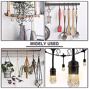 Murtenze 40Pack Iron Mini S Hooks Hanger 1”x 0.6” S Shaped Hooks, Hangers Hanging Hooks for DIY Crafts, Pot, Hanging Jewelry, Key Chain