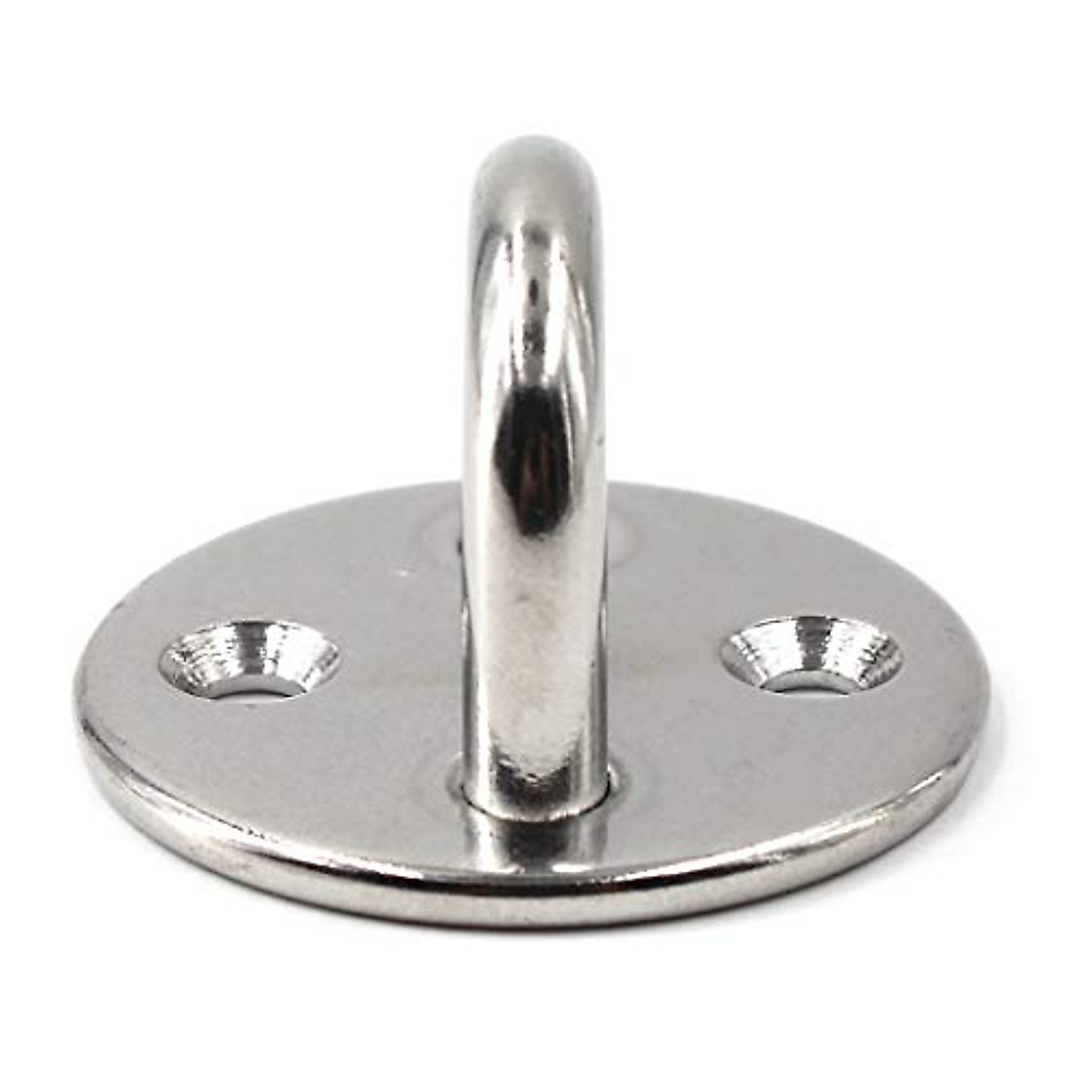304 Stainless Steel Round Eye Pad Plate 5/16&quot; 8mm Anchor Mount Great for Yoga Swings Hammocks/Boat Rigging/Marine Deck Hardware/Suspension Training Straps