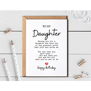 To My Daughter - Daughter Birthday Card - Daughter Is The Greatest Gifts In My Life - Birthday Card For Daughter - Gift For Daughter Card- Christmas Gifts For Daughter