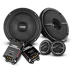 DS18 ZXI-62C 6.5" 2- Way Car Audio Component Speaker System with Kevlar Cone - 240 Watts 4-Ohm - Set of Woofer, Crossover & Tweeter