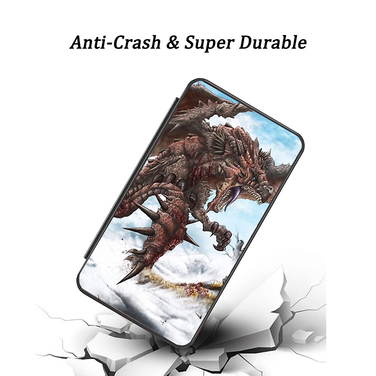 3D Dynamic Game Card Holder Compatible with Nintendo Switch Game Cards, 24 Slots Switch Game Case, Portable Game Storage Box for Travel and Home, Anti-Scratch, Shockproof